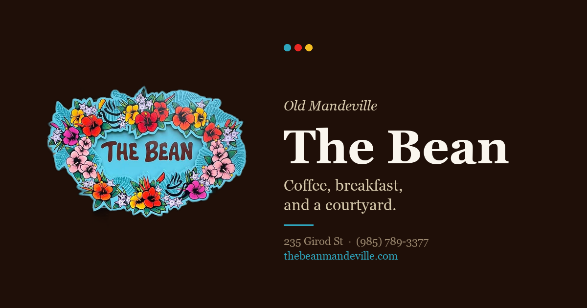 The Bean — Coffee, breakfast & a courtyard in Old Mandeville